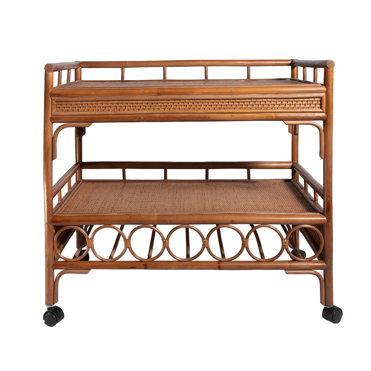 Rattan Trolley | Brown – Homestead Decor